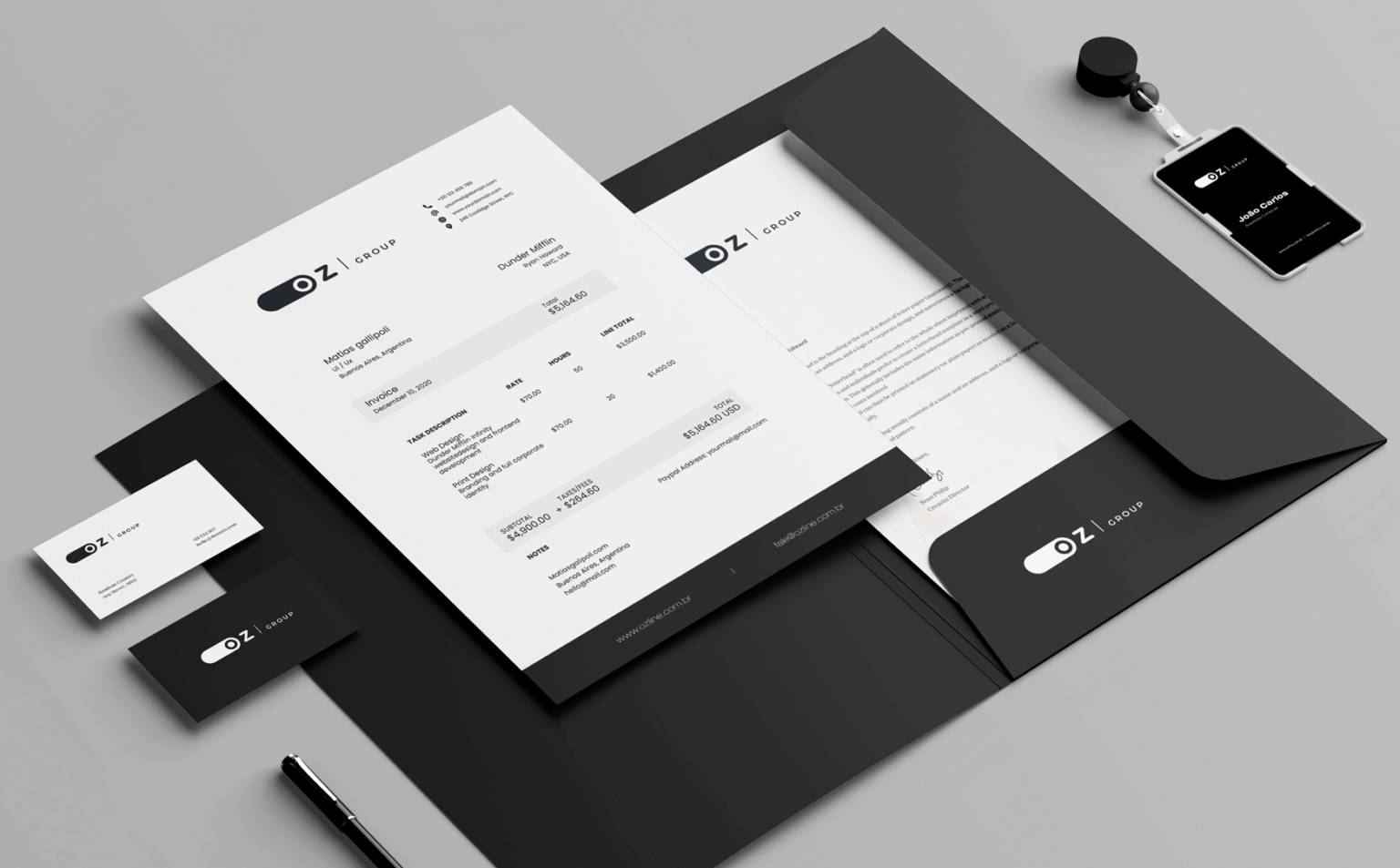 OZ Group - Projeto para Identidade Visual e Design da Marca